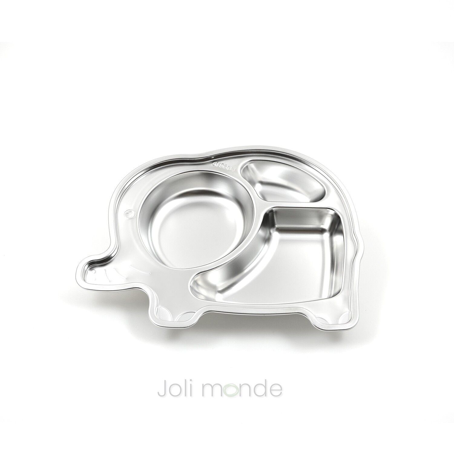 Achat EL l'éléphant - Assiette compartimentée inox plateau repas enfant ...