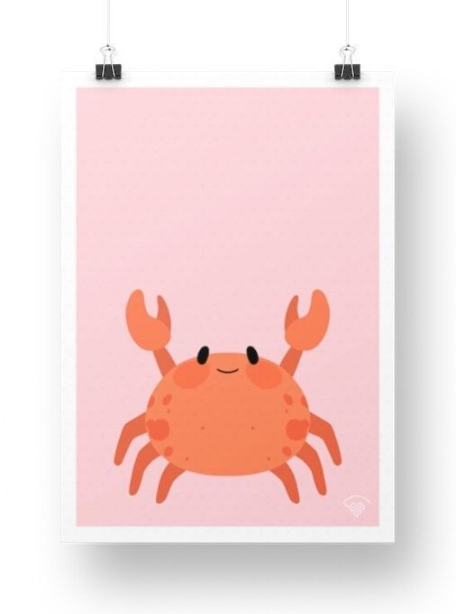 Achat Affiche Crabe - Rose en gros
