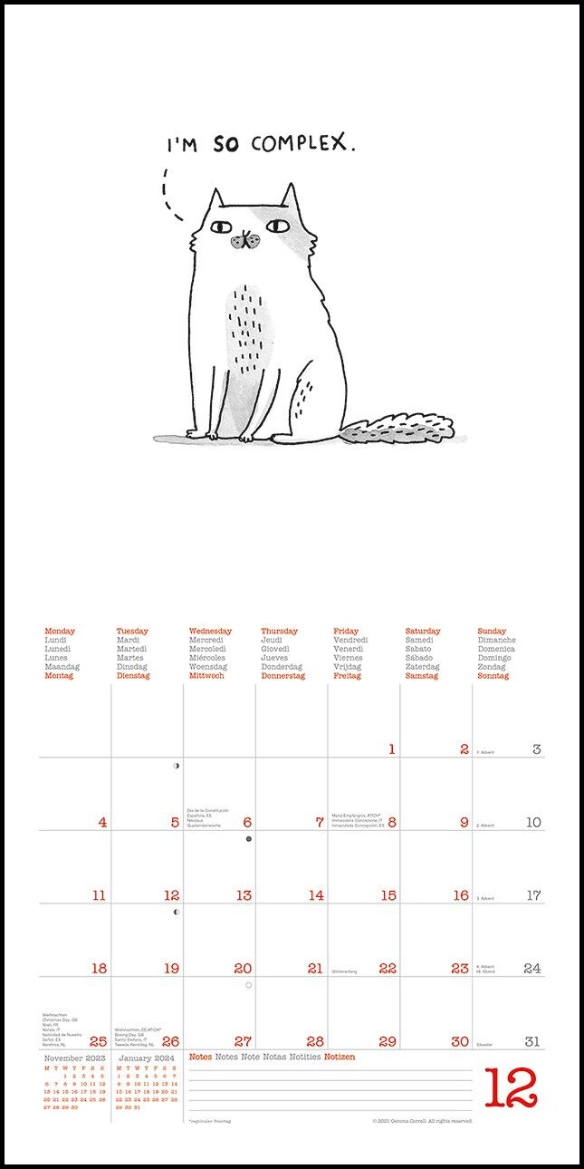 Achat Calendrier 2023 BD humour chat - a cat's life en gros