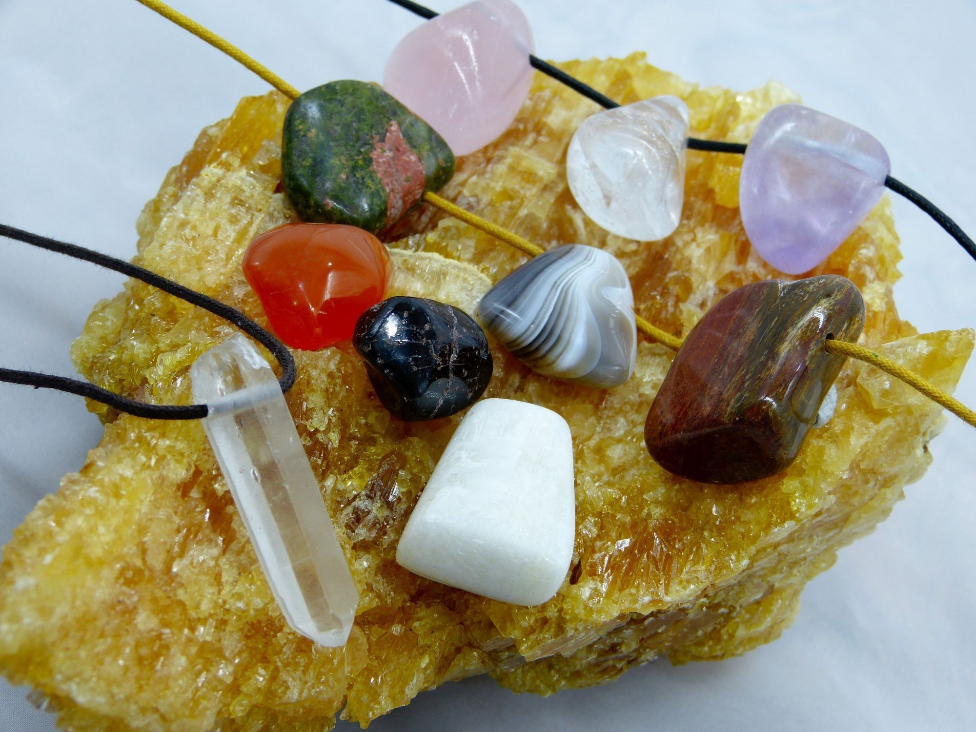 Buy wholesale Bundle: gemstone pendant, drilled