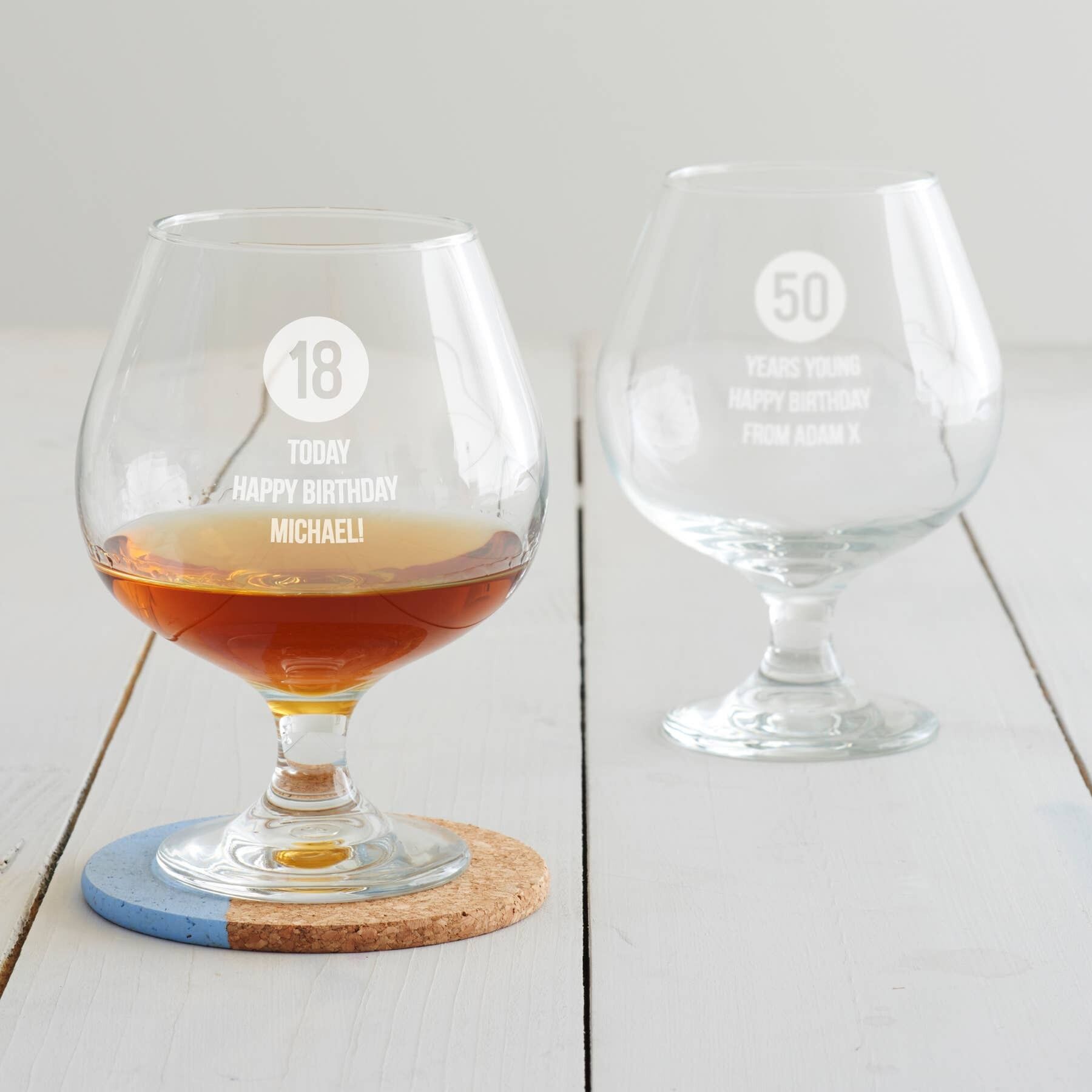 Achat Verre à brandy personnalisé pour anniversaire d'âge spécial pour ...