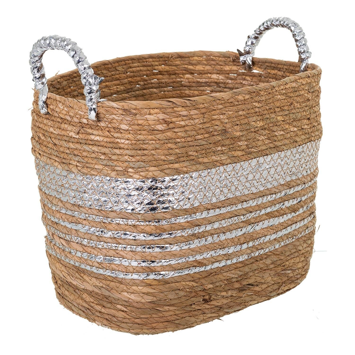 Achat Cabas en fibre naturelle doublé référence : 21759 en gros