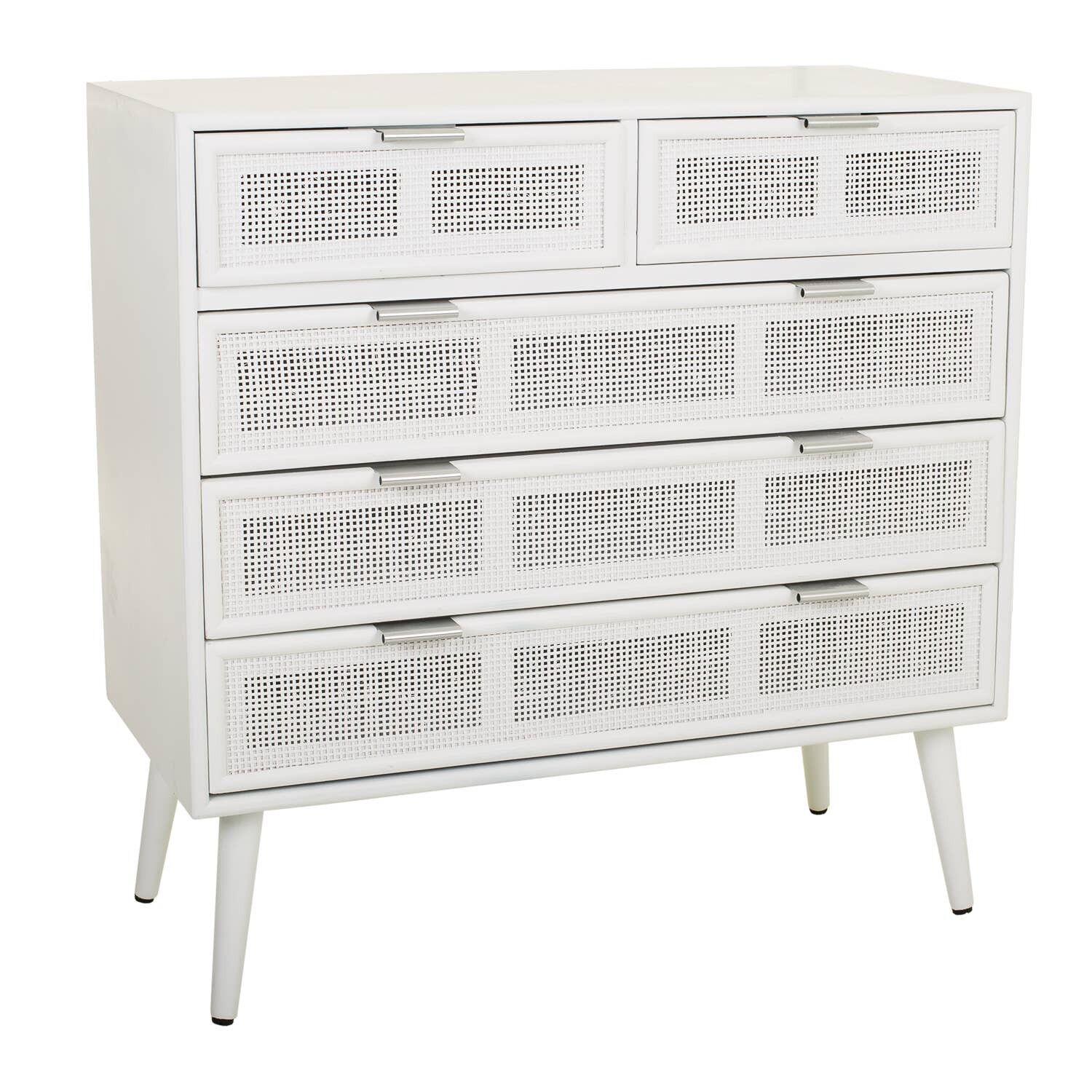 Achat Commode 8 tiroirs bois blanc et grille référence : 21486 en gros