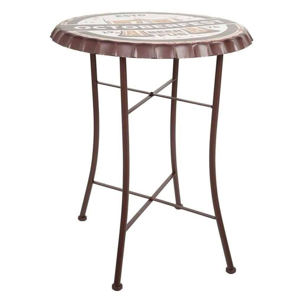 Achat TABLE RONDE METAL BLANC D60x71h cm reference 24460 en gros