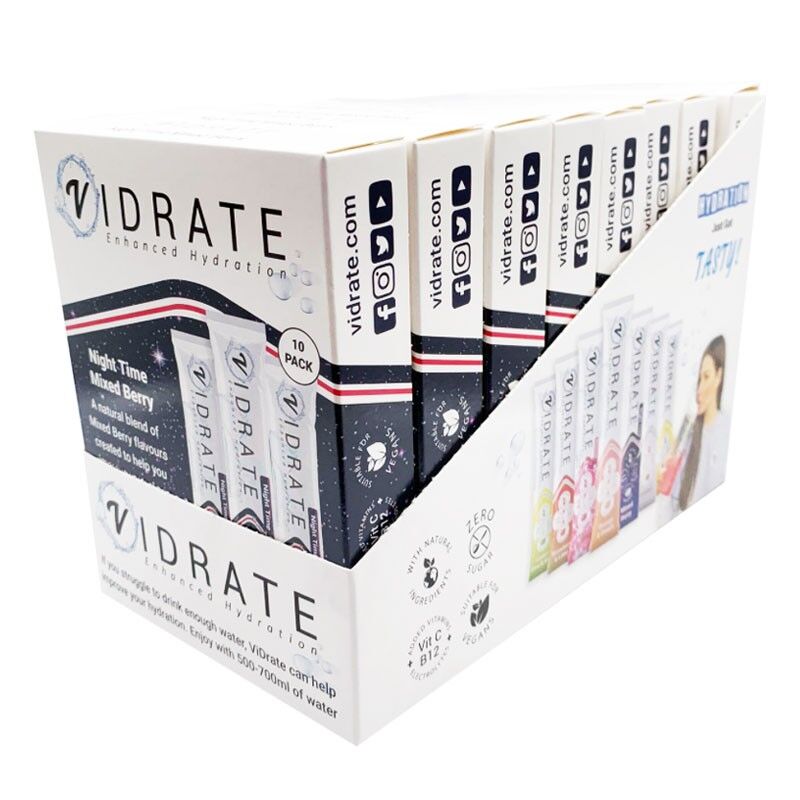 Buy wholesale ViDrate Night Time (Mixed Berry) 8 x 10 sachet SRDU packs