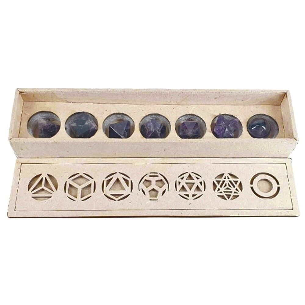 Buy wholesale 7 Platonic Solids in Amethyst