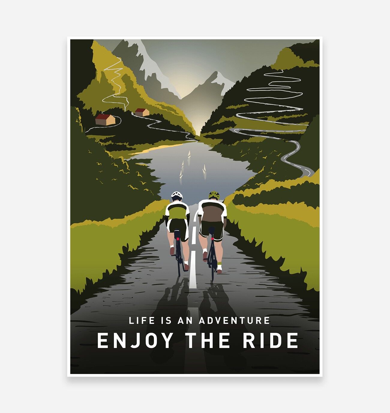 Achat Enjoy The Ride Road Cycling Art Print en gros