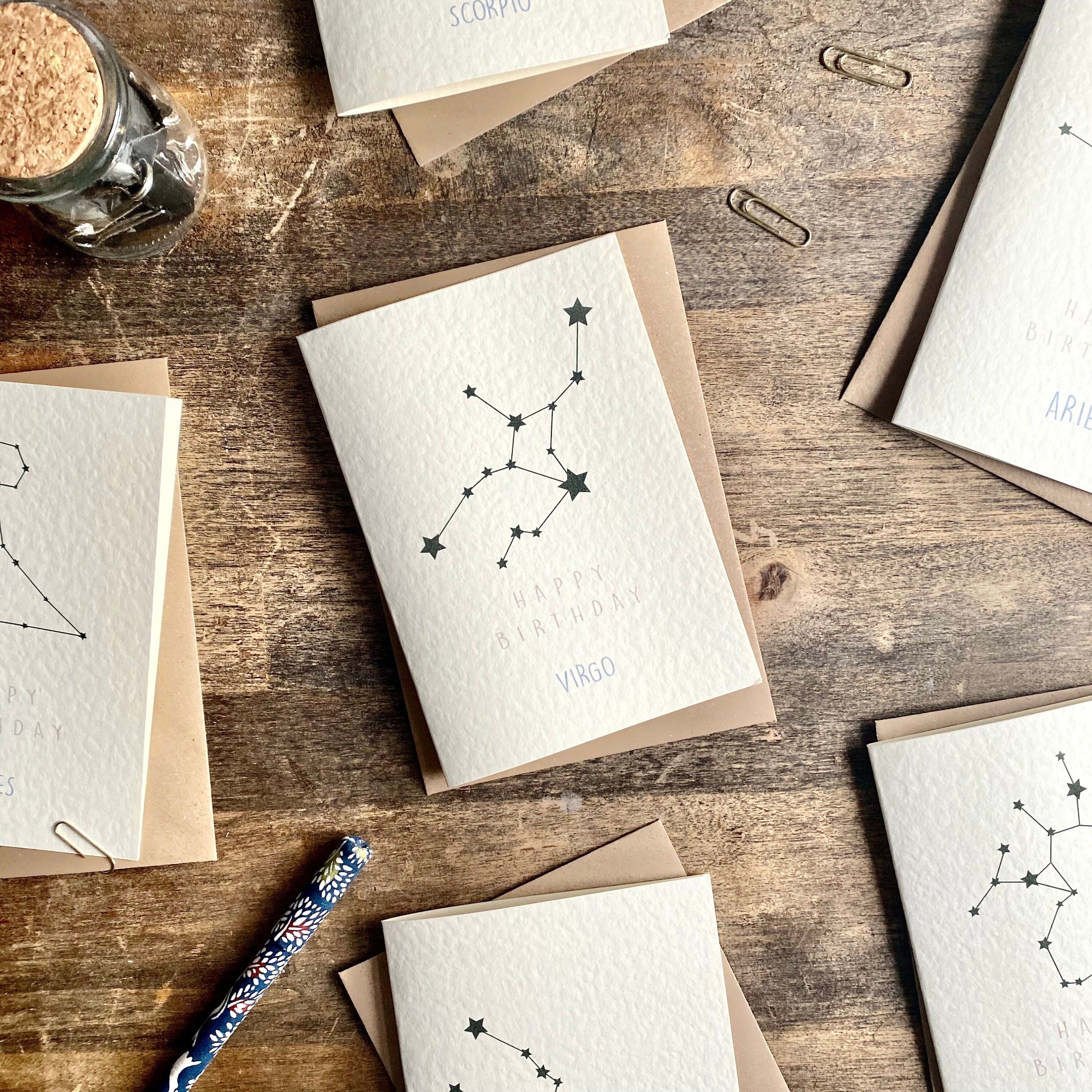 Buy wholesale Virgo Birthday Card, Star Sign Card, Zodiac Card