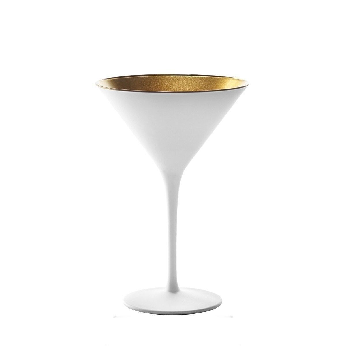 Buy wholesale FIVE White gold martini cocktail glass 24cl