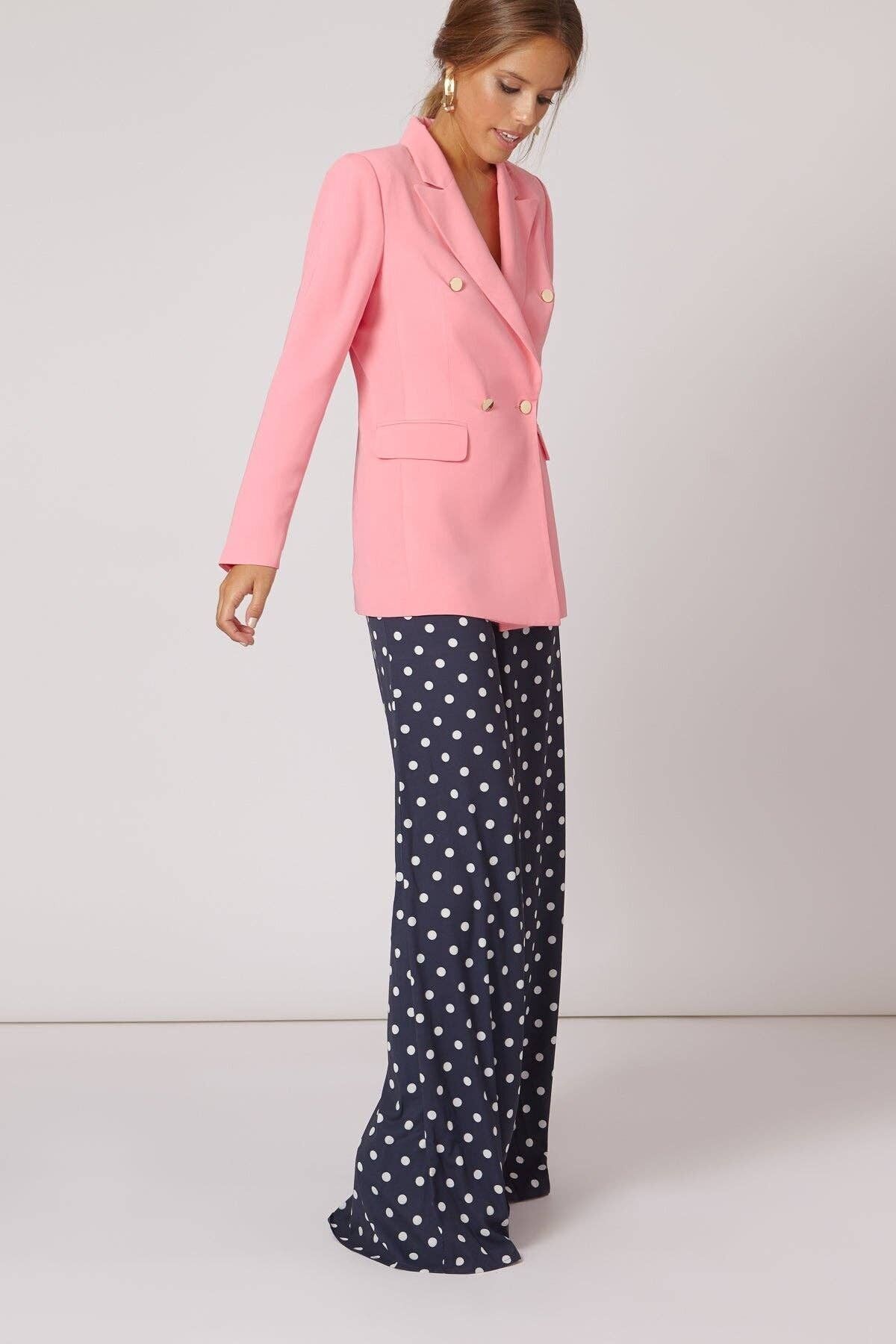 Buy wholesale Lyn Polka Dot Navy/B Trousers Iconics