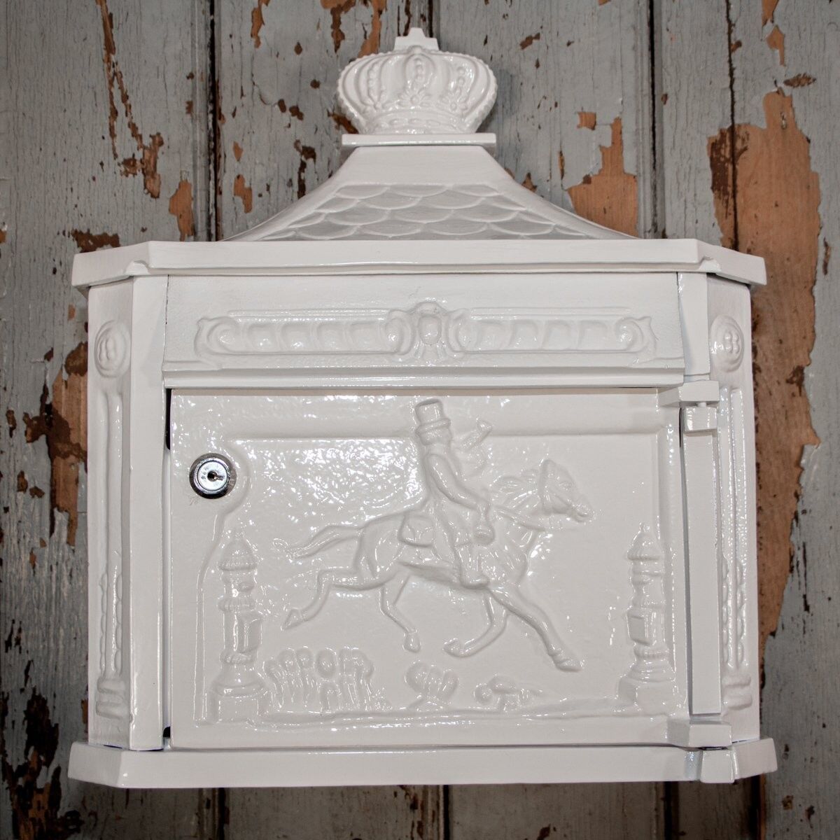 Buy wholesale Letter box Postillon wall letter box, white rustproof ...