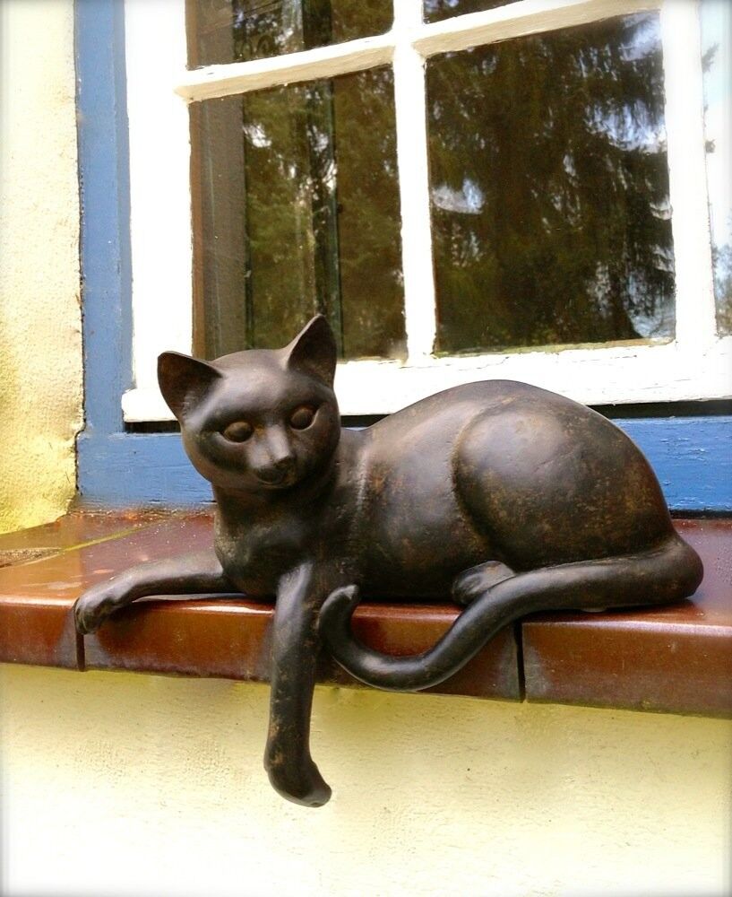 Achat Sculpture de chat, figures animales animées, chaton couché pour ...