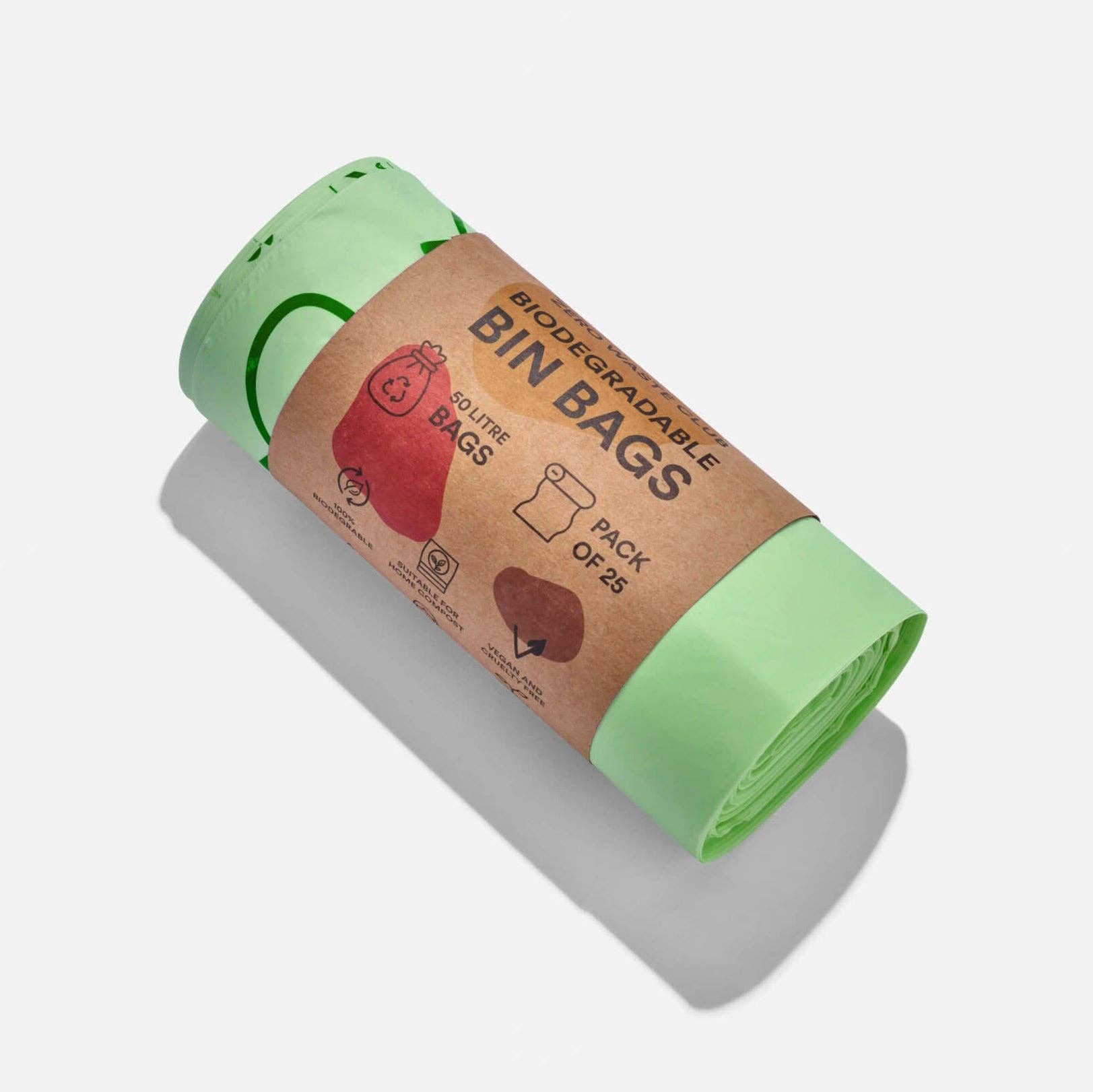 Achat Sacs poubelle biodégradables - Paquet de 25 - 50L en gros