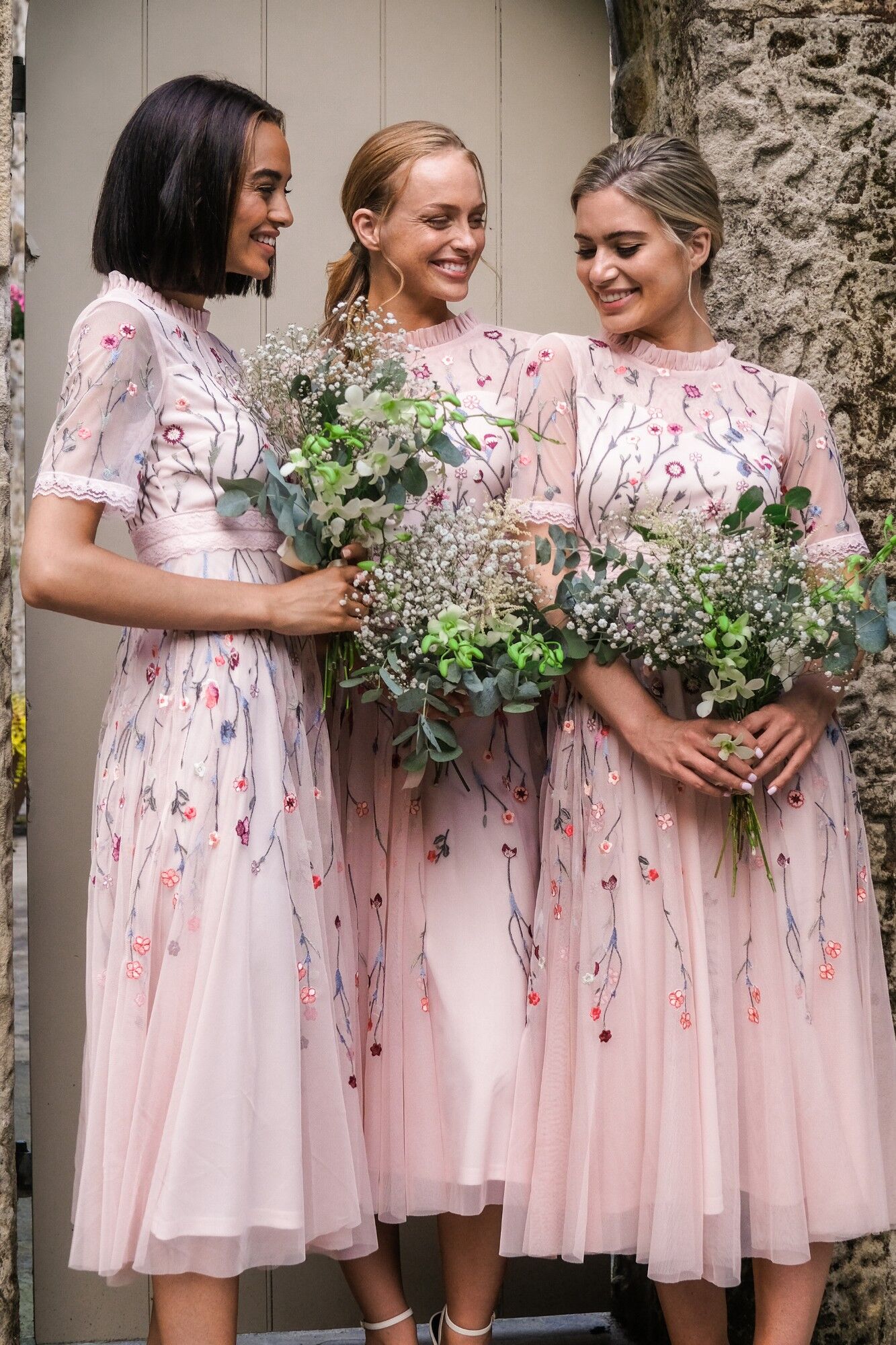Buy wholesale Ladina Floral Embroidered Midi Dress