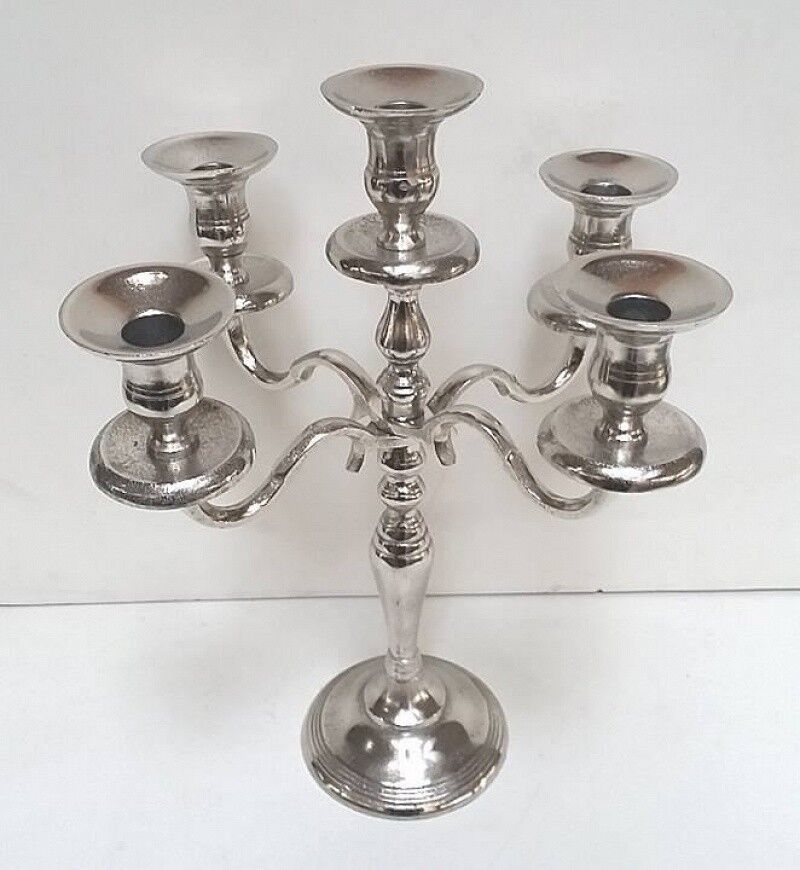 Buy wholesale Candlestick 5 flames 38cm nickel