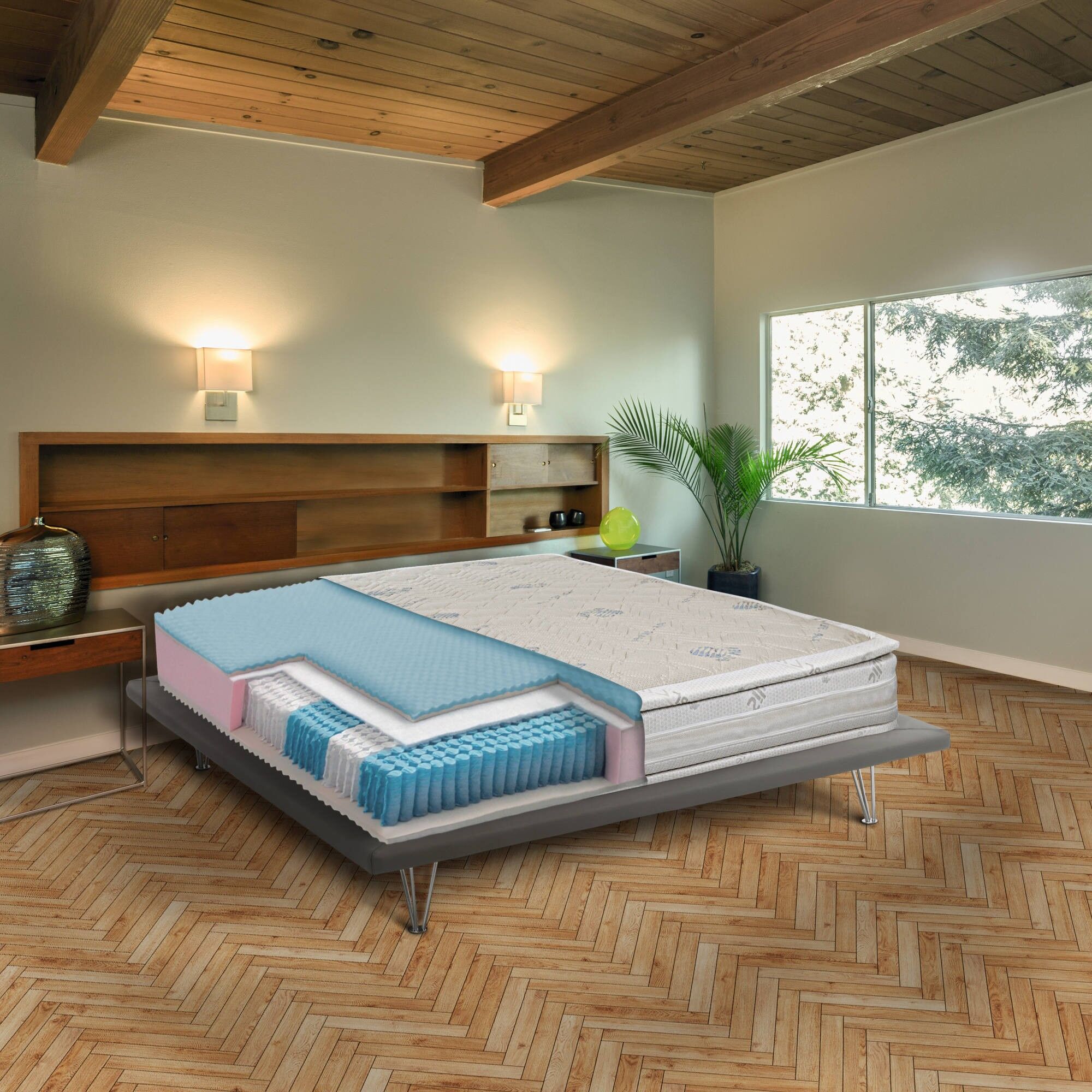 Compra Colchón doble Dmora Larissa, Colchón Memory y muelles ensacados ...