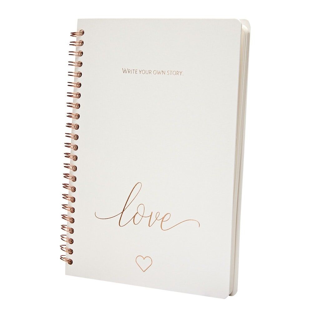 Buy wholesale Notebook DIN A5 "Love" - rose gold coloured 606622