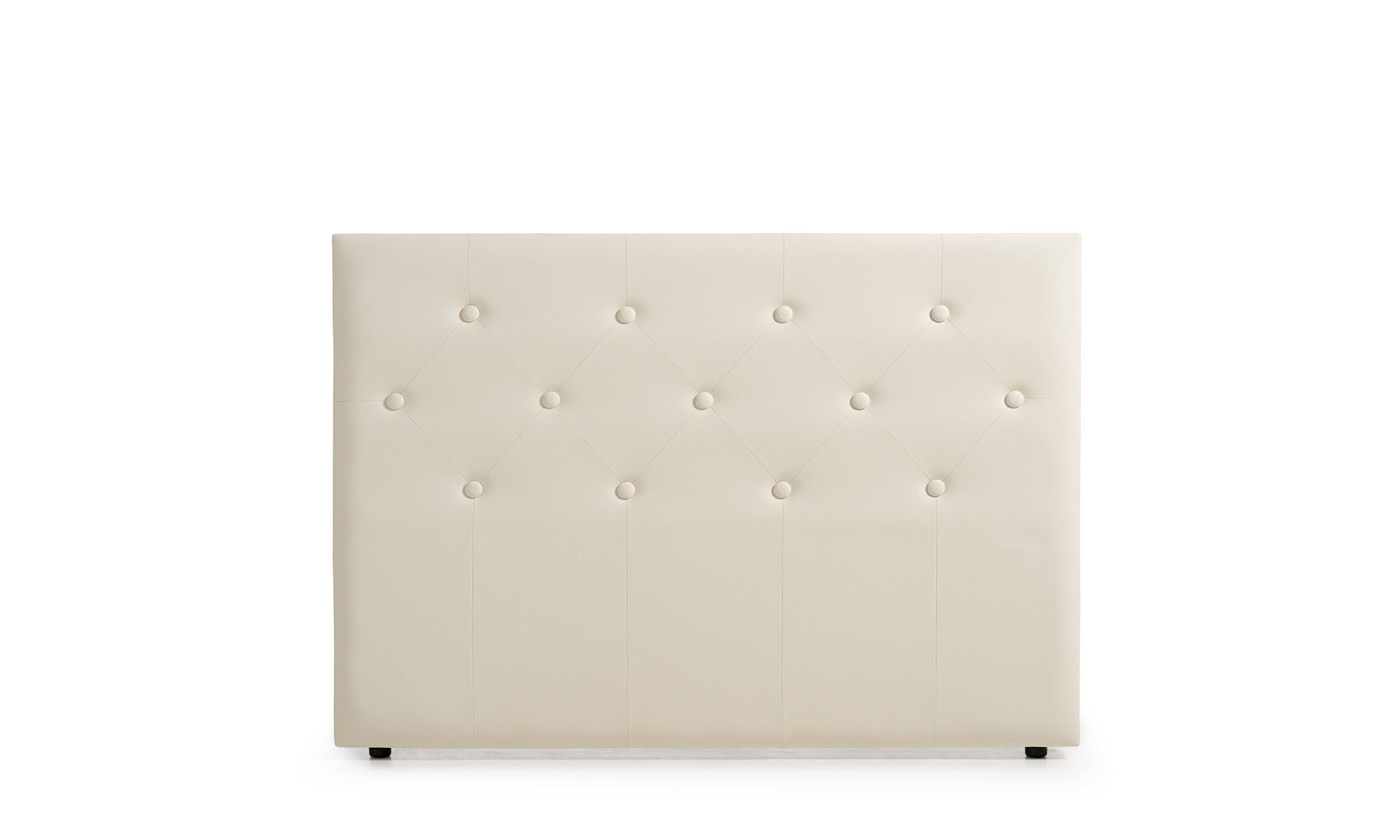 Achat TÊTE DE LIT REMBOURRÉE VICTORIA CUIR PLUME - BLANC CASSÉ en gros