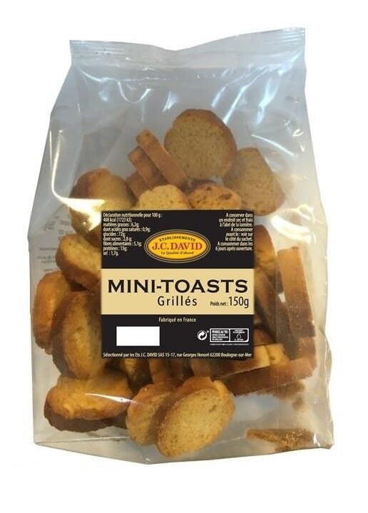 Achat Mini toasts grillés - 150g en gros