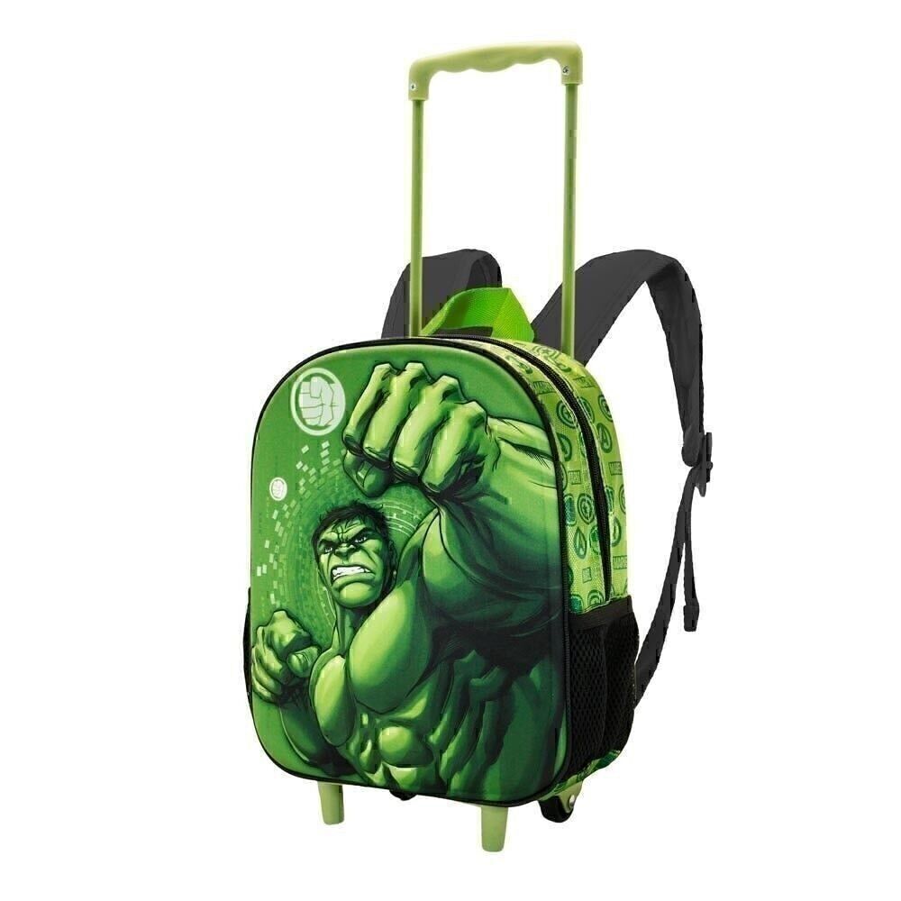 Buy wholesale Marvel Hulk Fist-3D Backpack with Wheels Small, Green