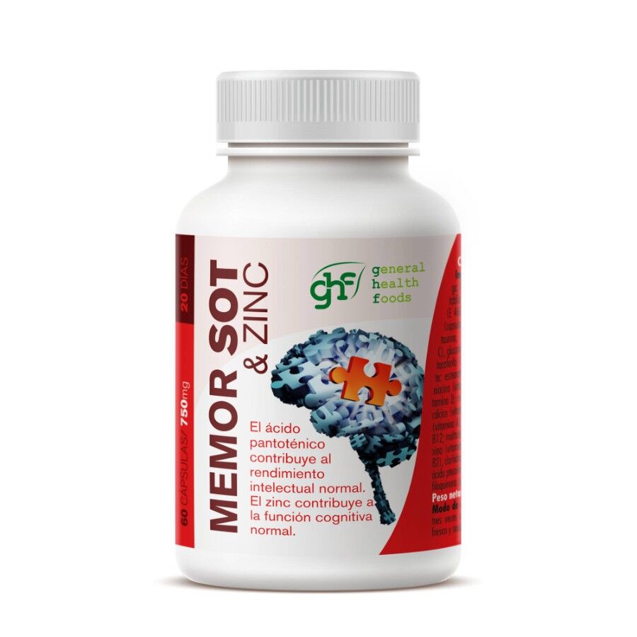Kaufen Sie GHF Memor-plus Zink 60 Kapseln zu 750 mg zu Großhandelspreisen