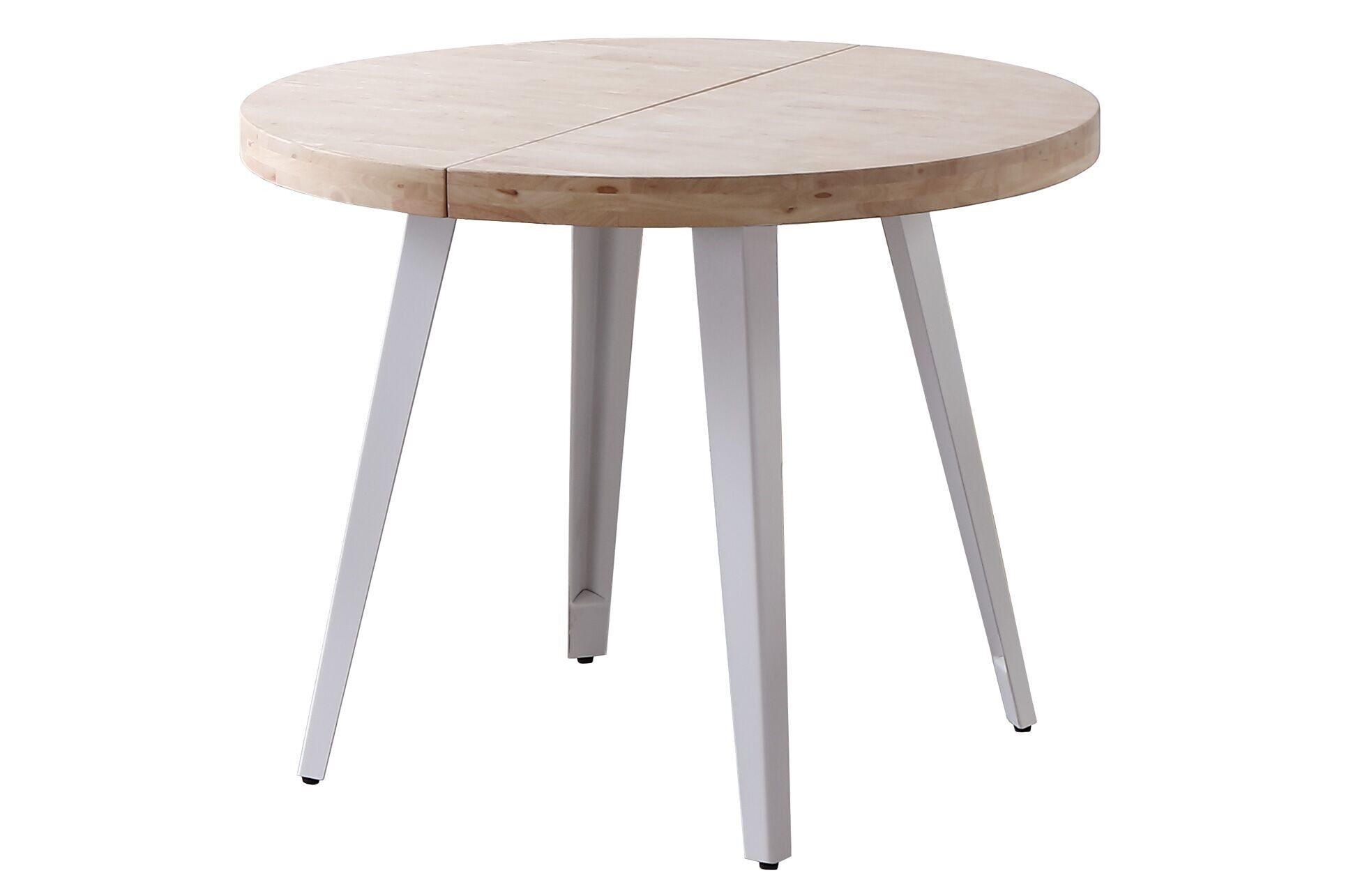 Achat TABLE DE REPAS RONDE EXTENSIBLE CHÊNE NORDIQUE BERG / BLANC. en gros