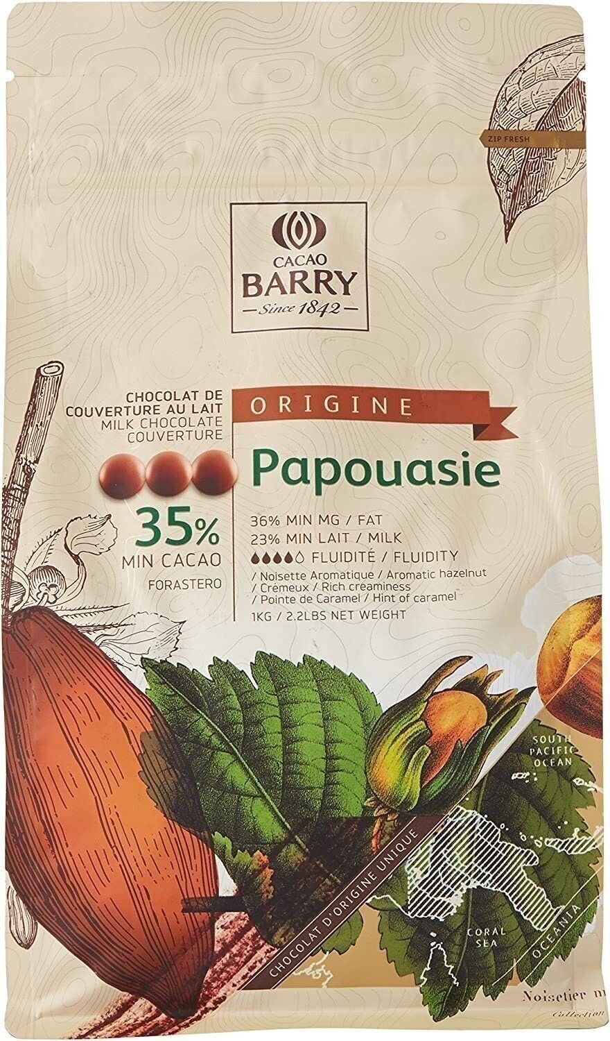 Achat CACAO BARRY 35% Min Cacao Chocolat Papouasie Pistoles 1 kg en gros