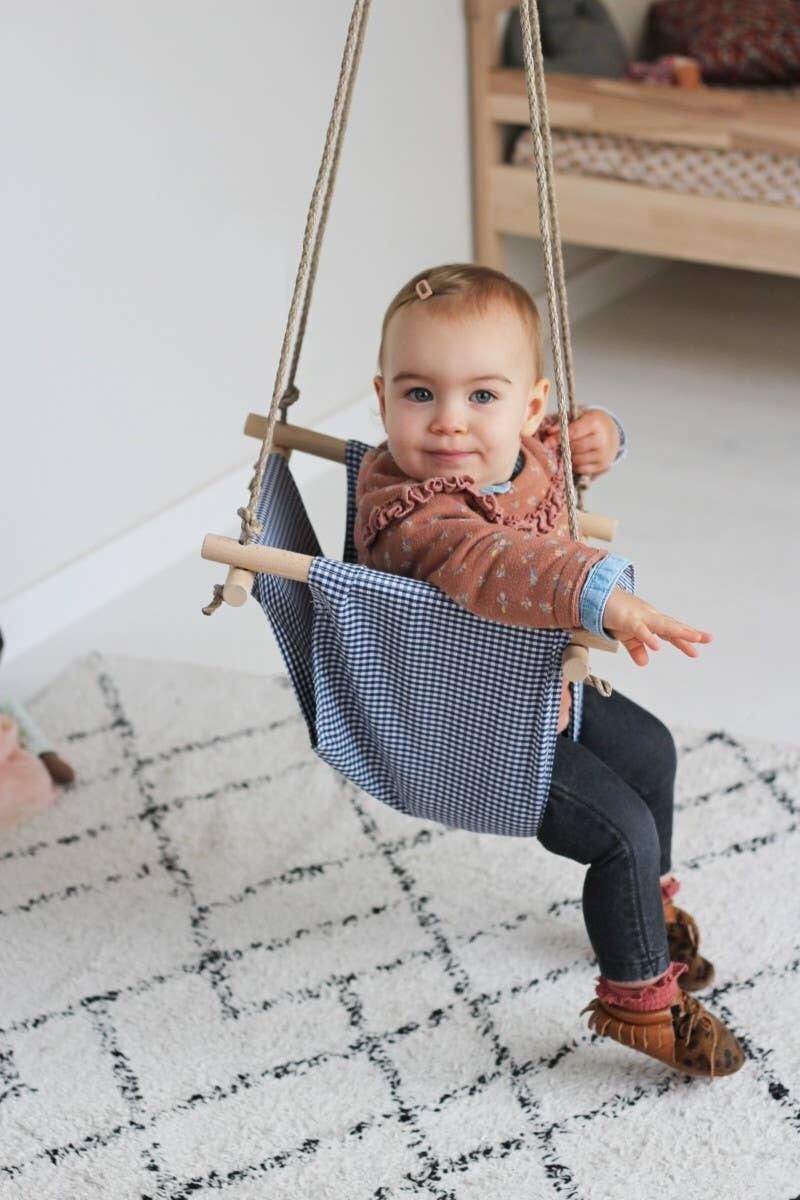 Achat Balançoire imprimé vichy bleu en gros