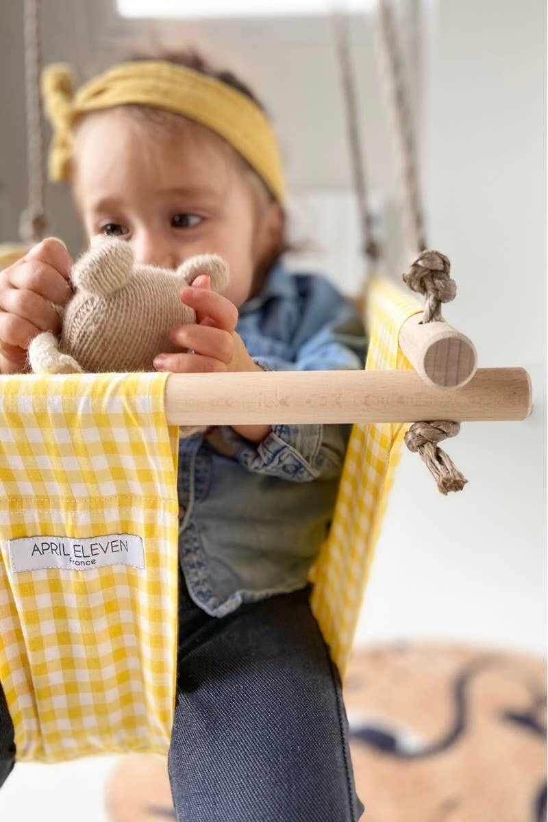 Achat Balançoire imprimé vichy jaune en gros