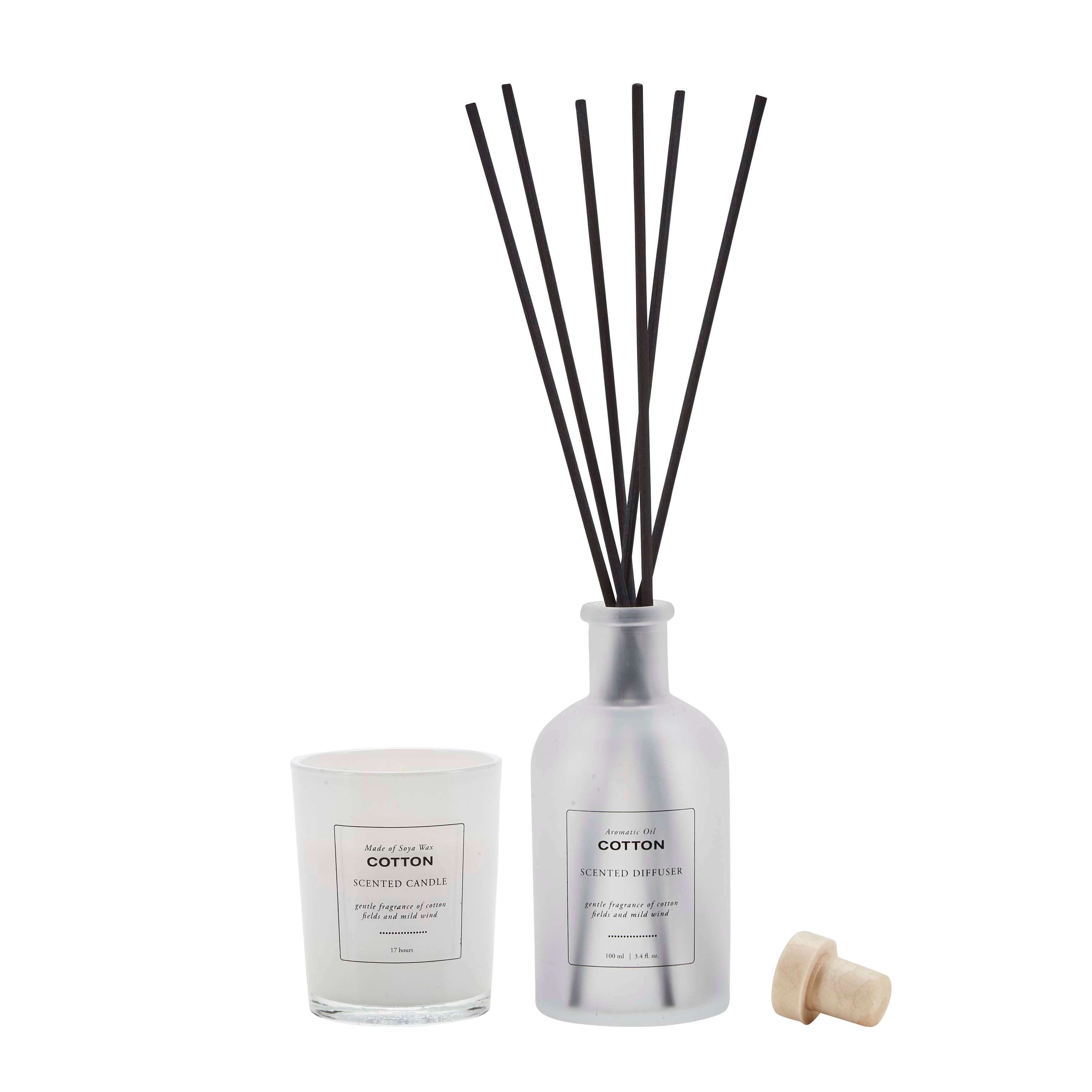 Buy wholesale Gift set cotton candle and diffuser