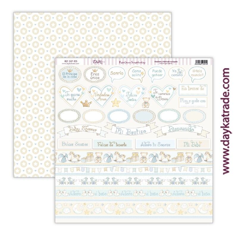 Buy wholesale SCP-455 Baby boy scrap paper - "A star is born" collection