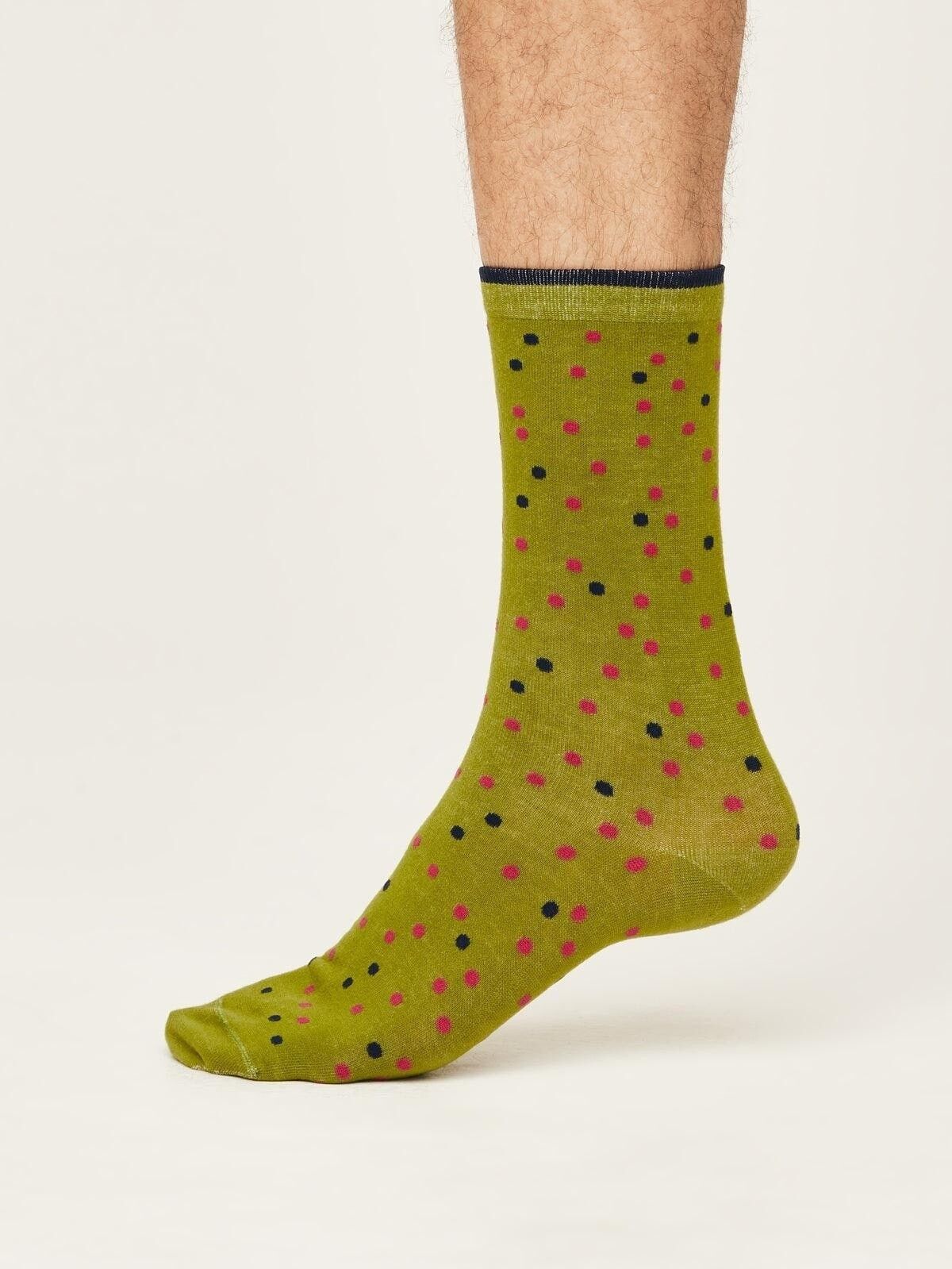Buy wholesale Spotty Socks - Olive Green