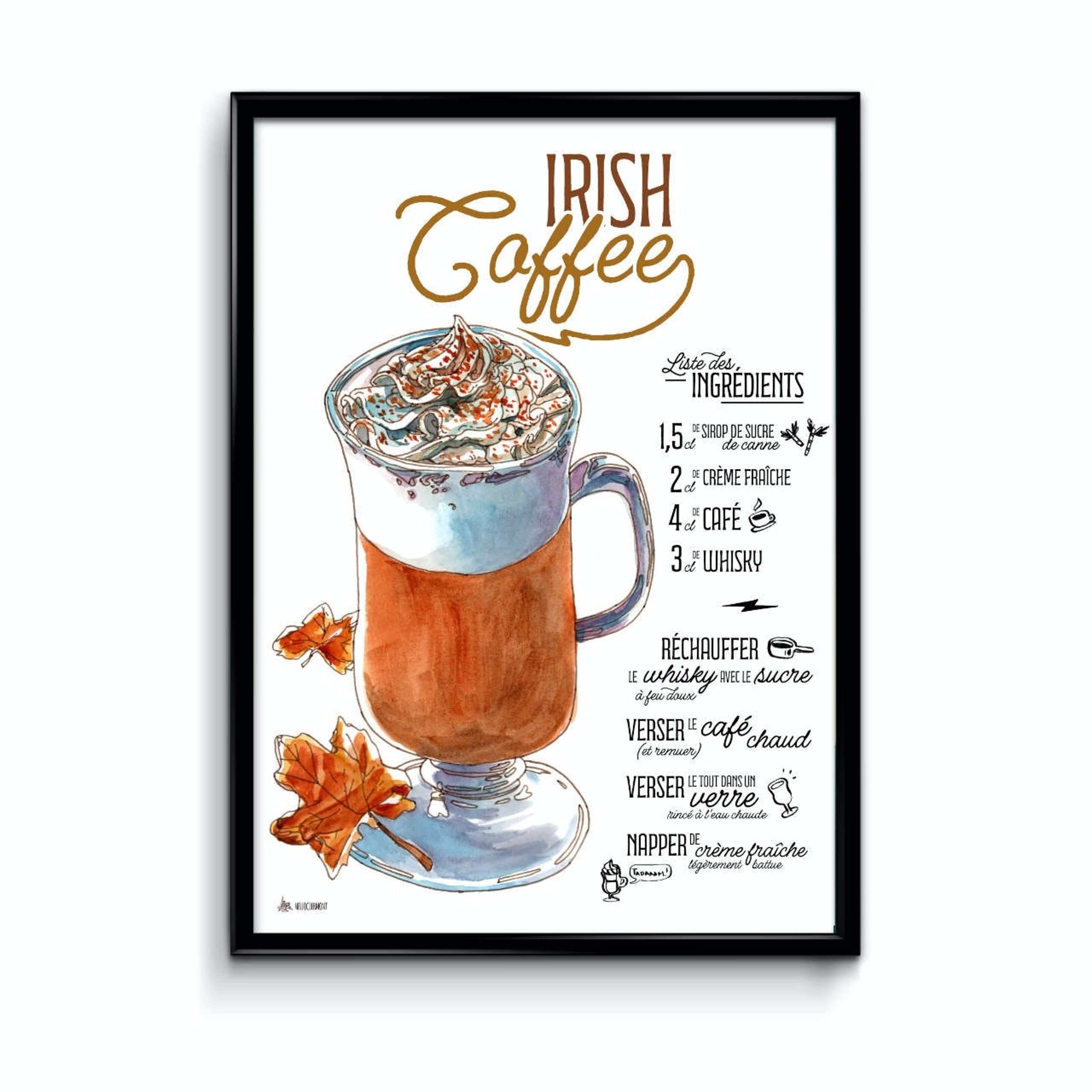 Buy Wholesale Irish Coffee Cocktail Poster