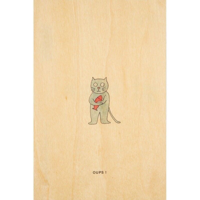 Buy wholesale Wooden postcard - small gram oops