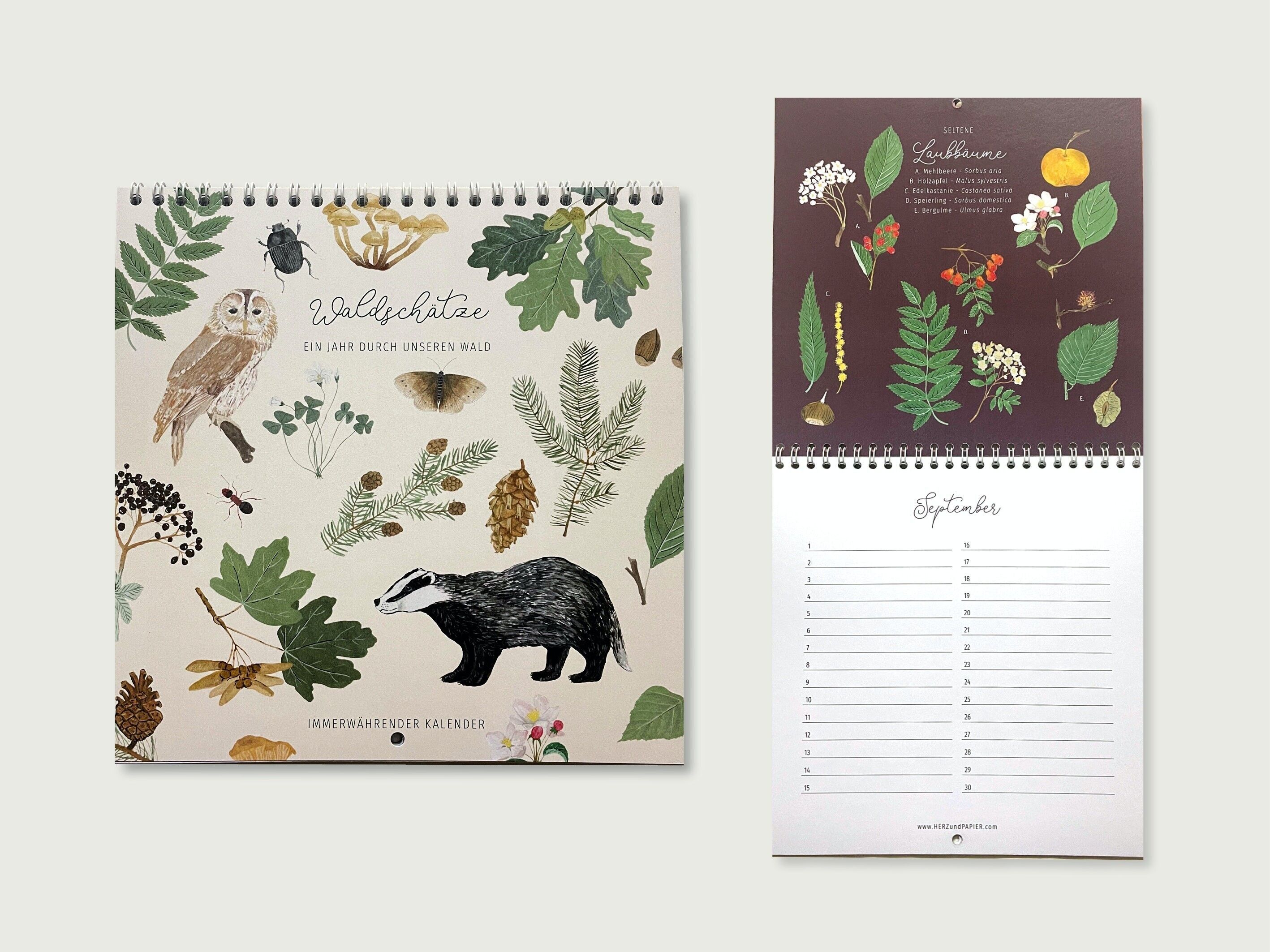 Buy wholesale Birthday calendar "Forest Treasures" | perpetual ...