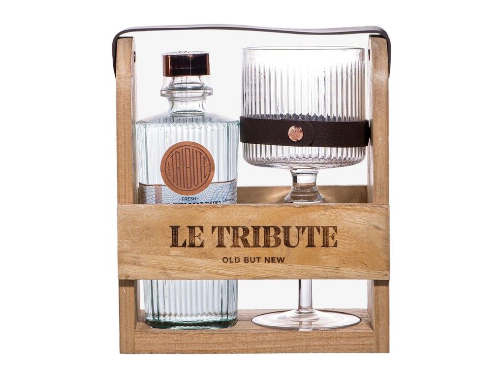 Buy wholesale Gin Le Tribute wood with glass