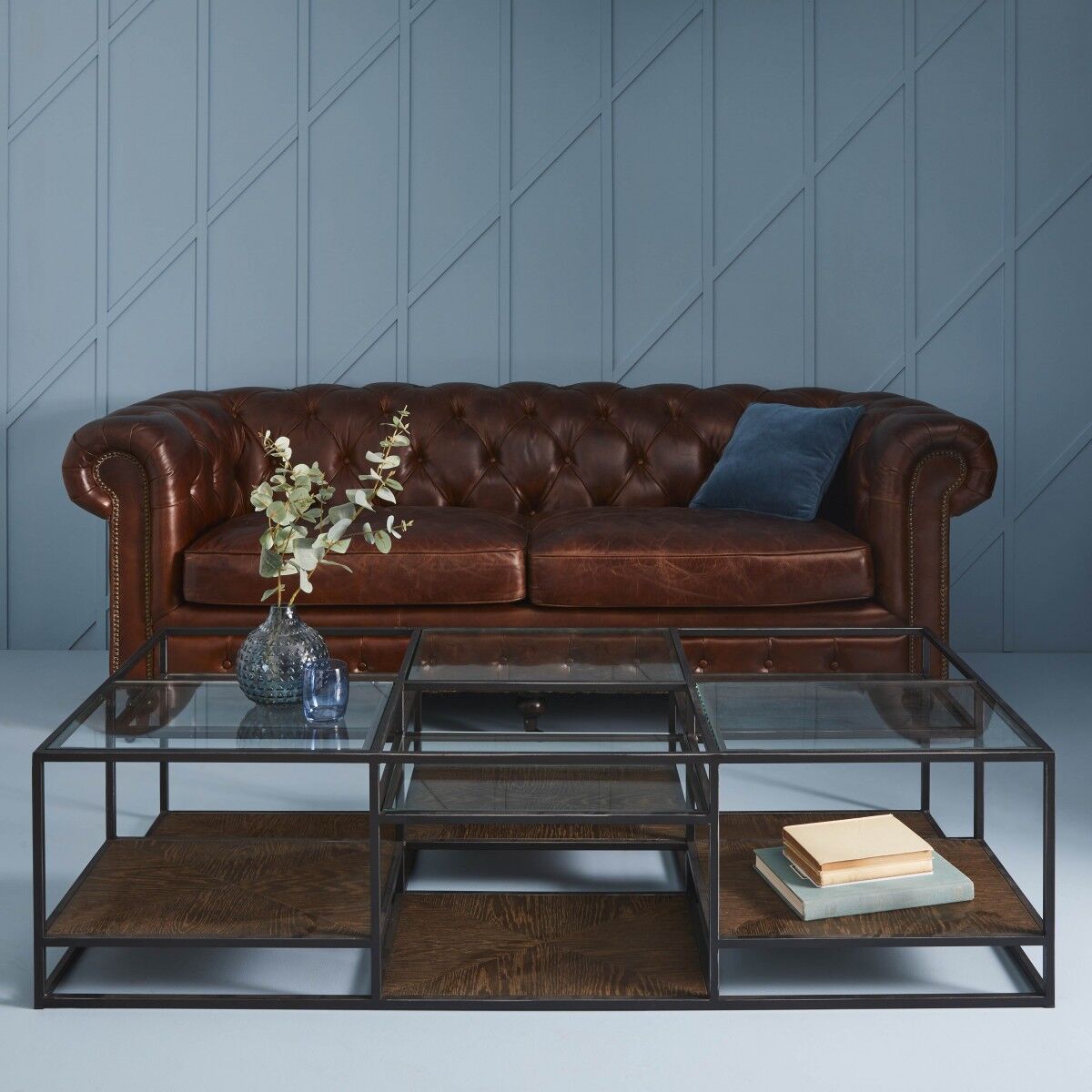 Buy wholesale Jules metal and glass coffee table