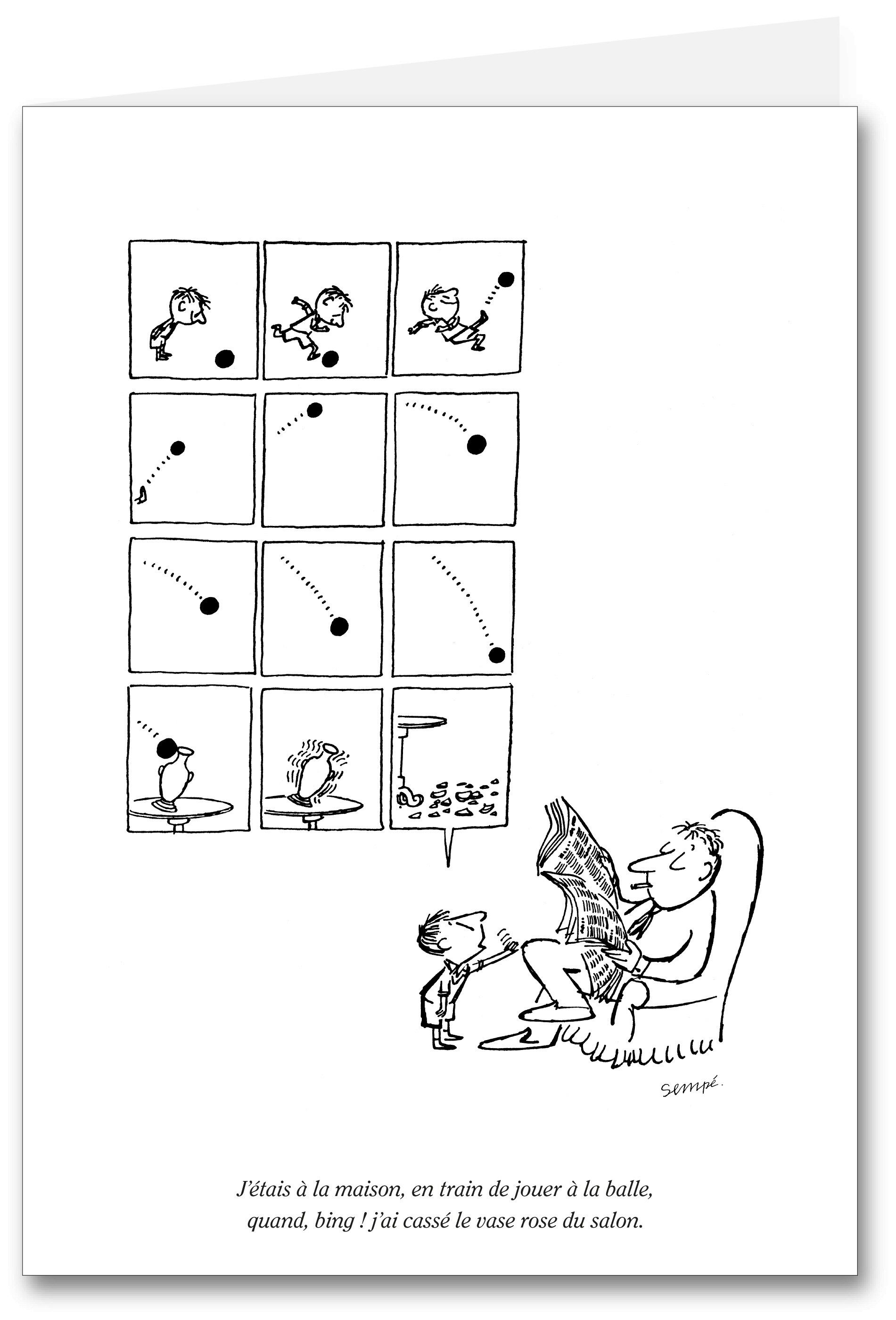 Achat Carte Double Le Petit Nicolas© "Le Vase" en gros