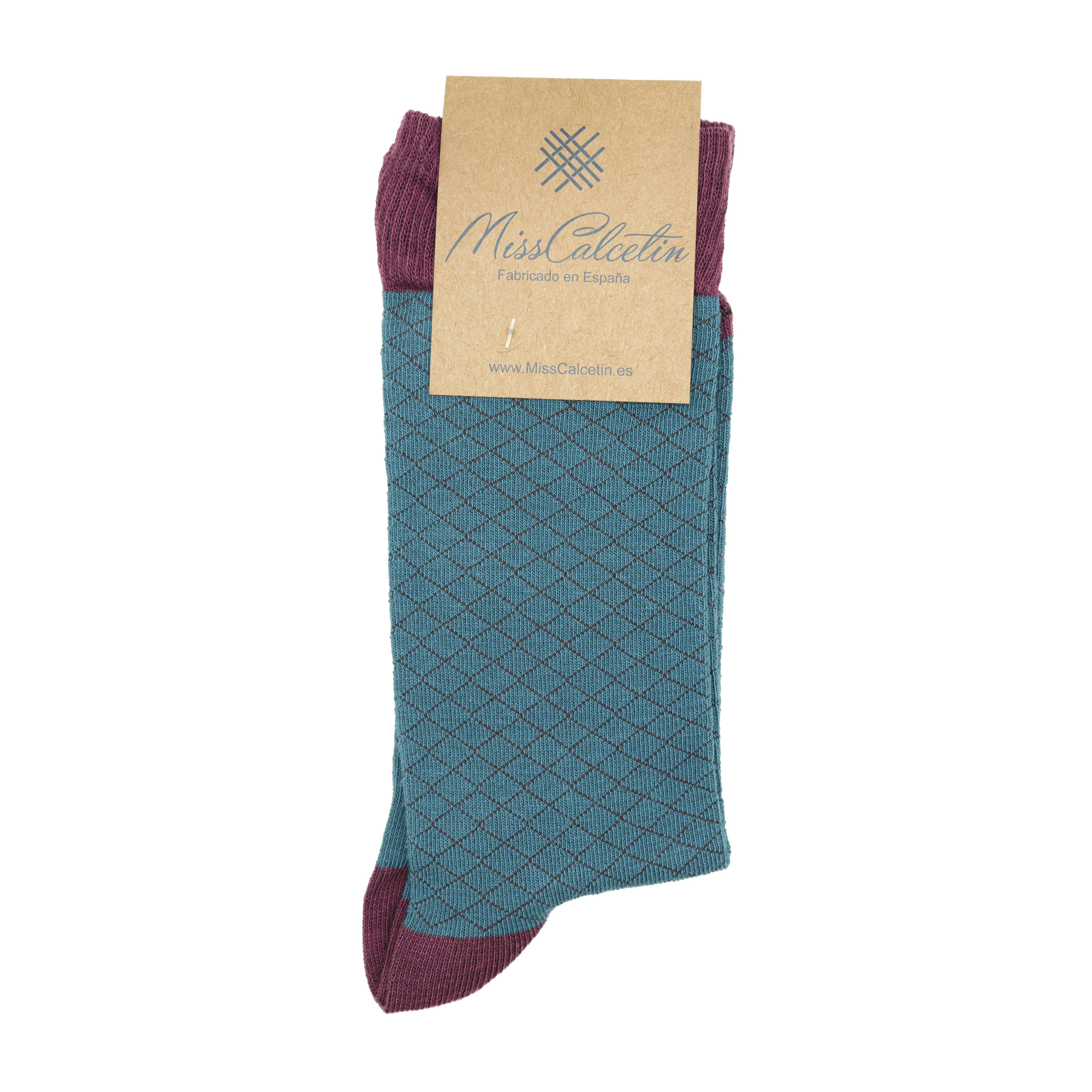 Buy wholesale MissGas-Rubi Carved Rhombus Low Cane Sock