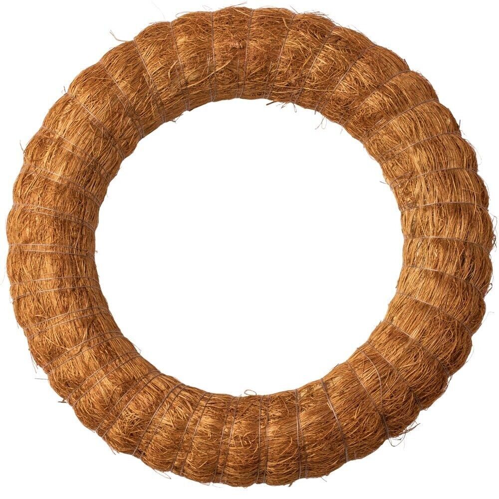 Buy wholesale Hay wreath base covered with sisal 20cm/4cm - Brown