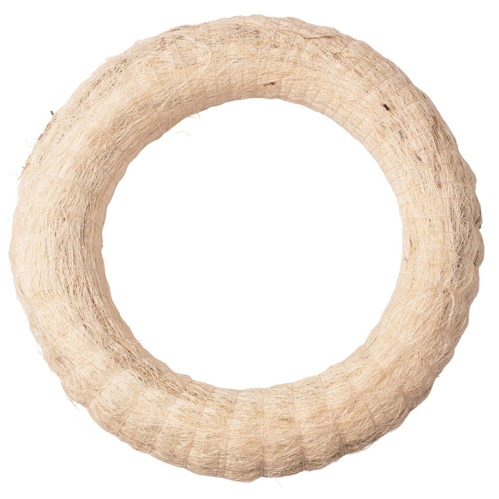 Buy wholesale Hay wreath base covered with sisal 20cm/4cm - White