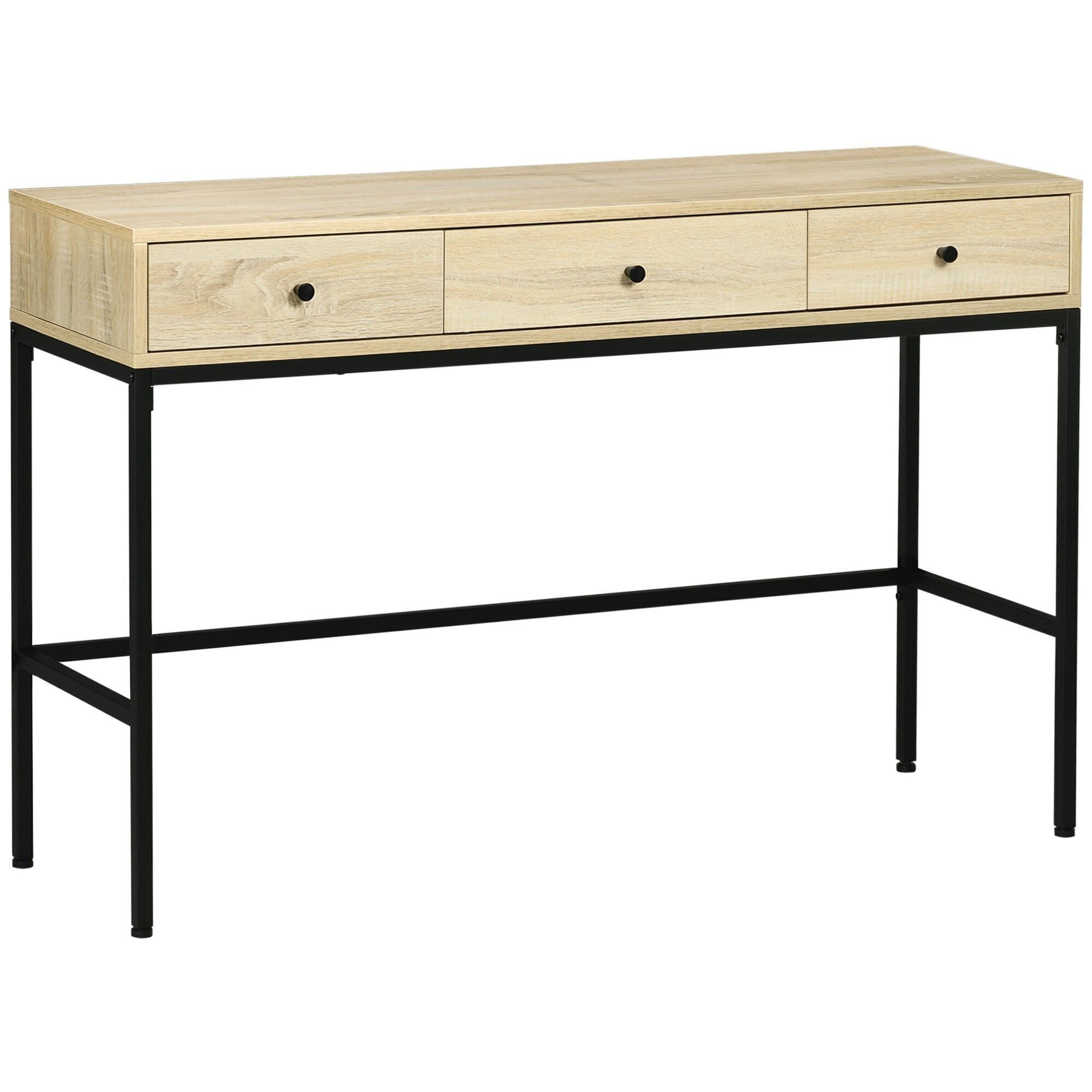 Buy wholesale Industrial design console table with 3 drawers, black ...