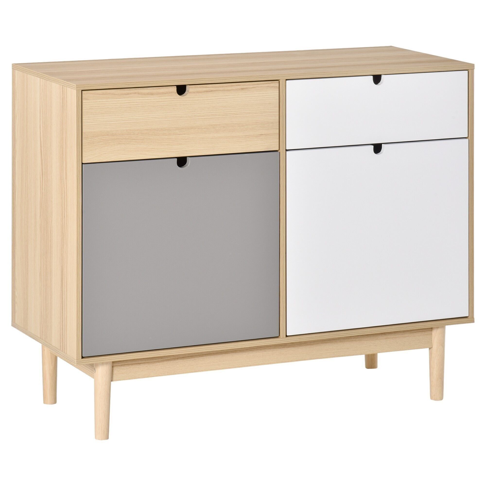 Compra HOMCOM Credenza design scandinavo 2 cassetti scorrevoli MDF ...