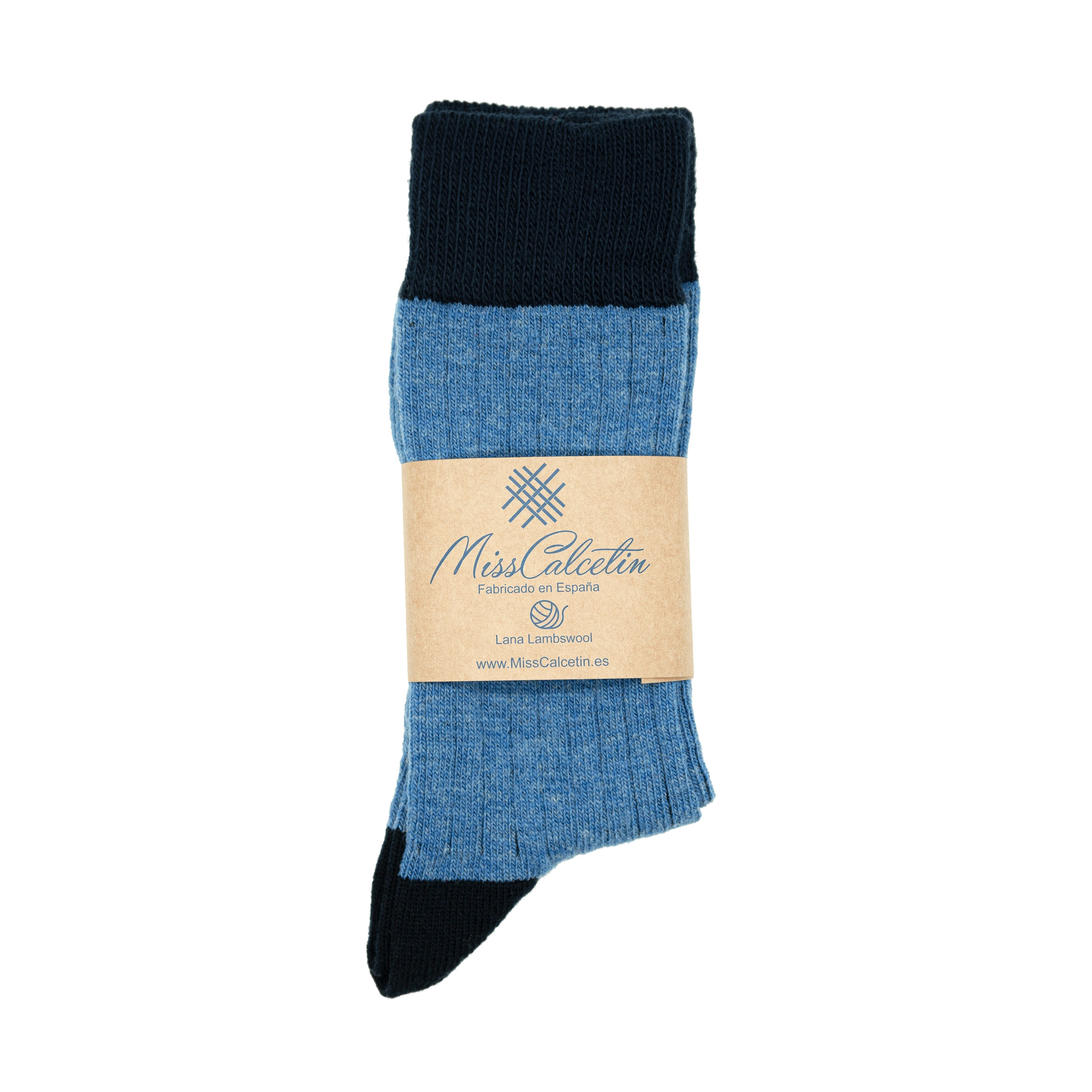 Buy wholesale MissLight Blue-Navy Wool Low Cane Sock
