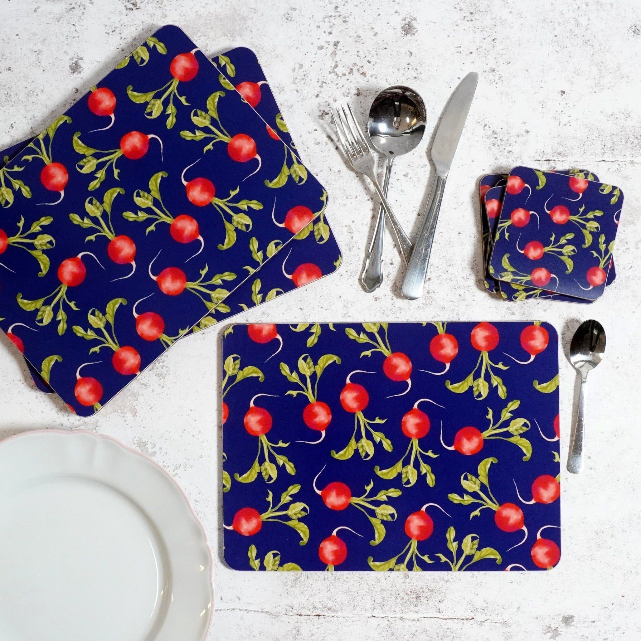 Buy wholesale Radish (blue) Placemat - British Made