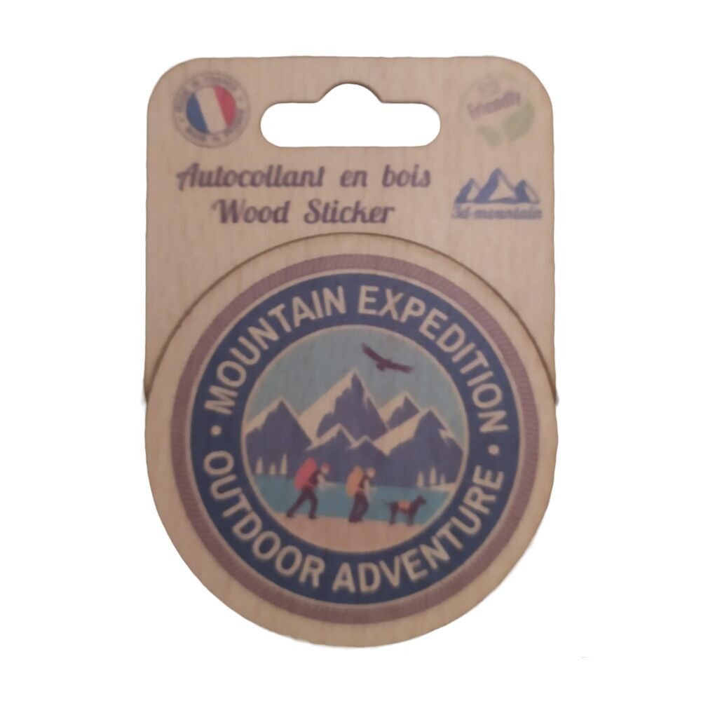 Buy wholesale "mountain expedition" wooden stickers