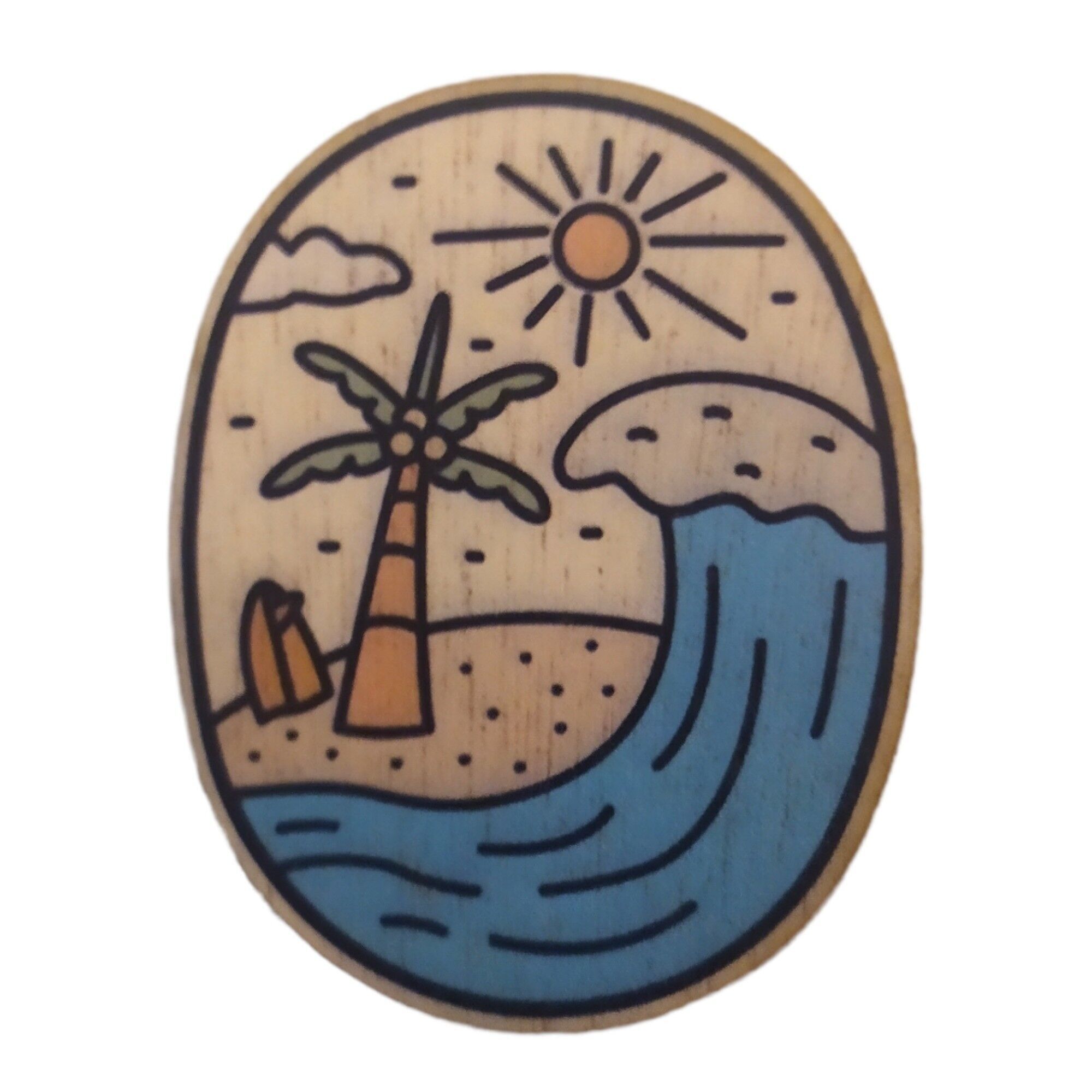 Buy wholesale Surf And Palm Wood Printed Magnets