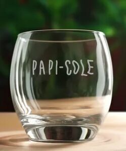 Buy wholesale Papi-cole Whiskey Glass (engraved) - Grandfathers Day Gift