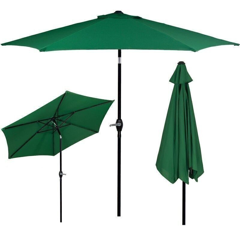 Buy wholesale Foldable garden parasol 260 cm - green