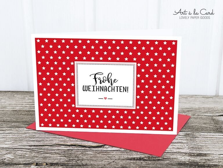 Buy wholesale Folding card: asterisk, red